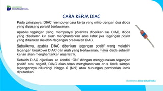 Diac & Triac untuk memenuhi tugas komponen | PPTX