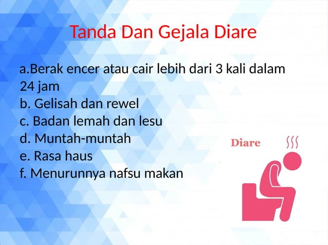 PPT DIARE dan pengertian tentang diare untuk anak sekolah | PPT