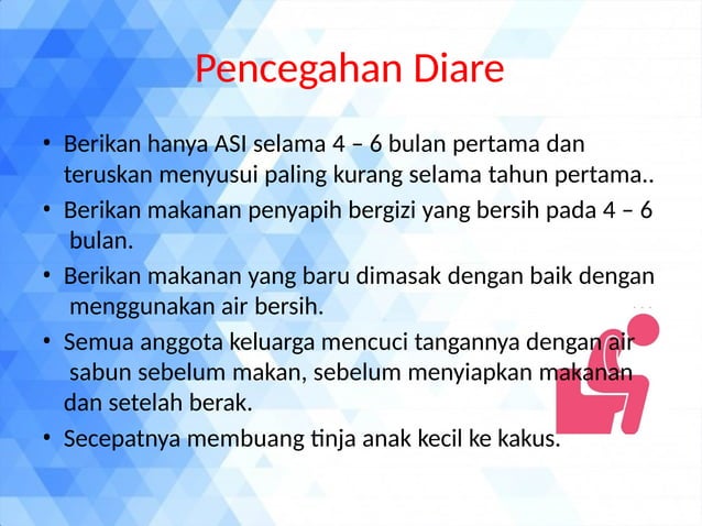 PPT DIARE dan pengertian tentang diare untuk anak sekolah | PPT