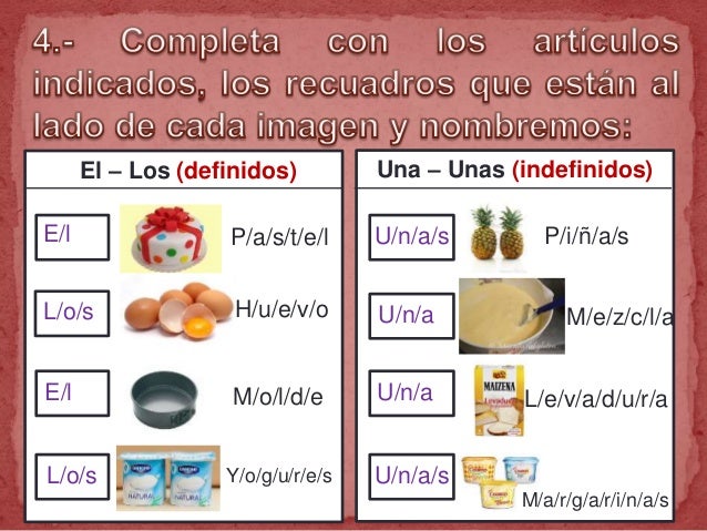 Uso de los artículos definidos e indefinidos