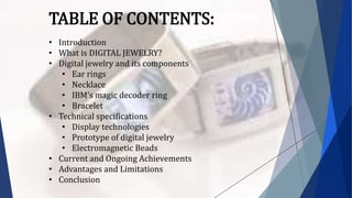 Ppt digital jewelry prachi jain 110155 | PPTX