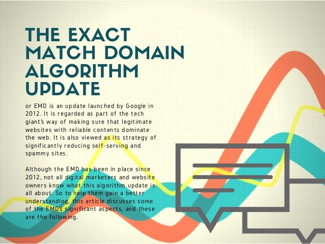 Google's Exact Match Domain Algorithm