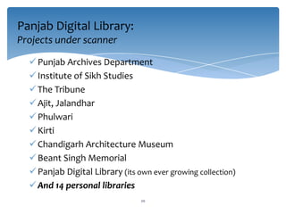 Digitization of Gurumukhi Manuscripts: Panjab Digital Library | PPT