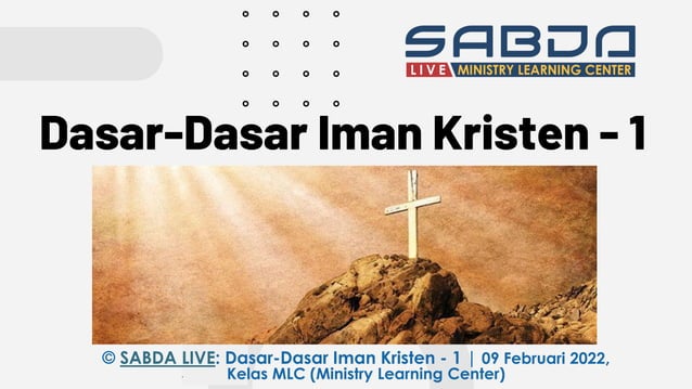 Dasar-Dasar Iman Kristen | PDF
