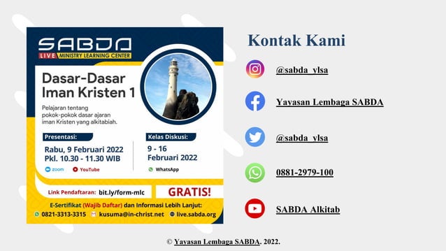 Dasar-Dasar Iman Kristen | PDF