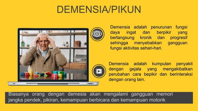 PPT DIMENSIA pada lansia terkait kesehatan mental | PPTX
