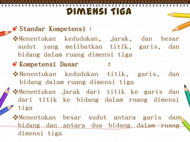 PPT Dimensi Tiga Kelas X | PPTX