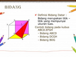 PPT Dimensi Tiga Kelas X | PPTX