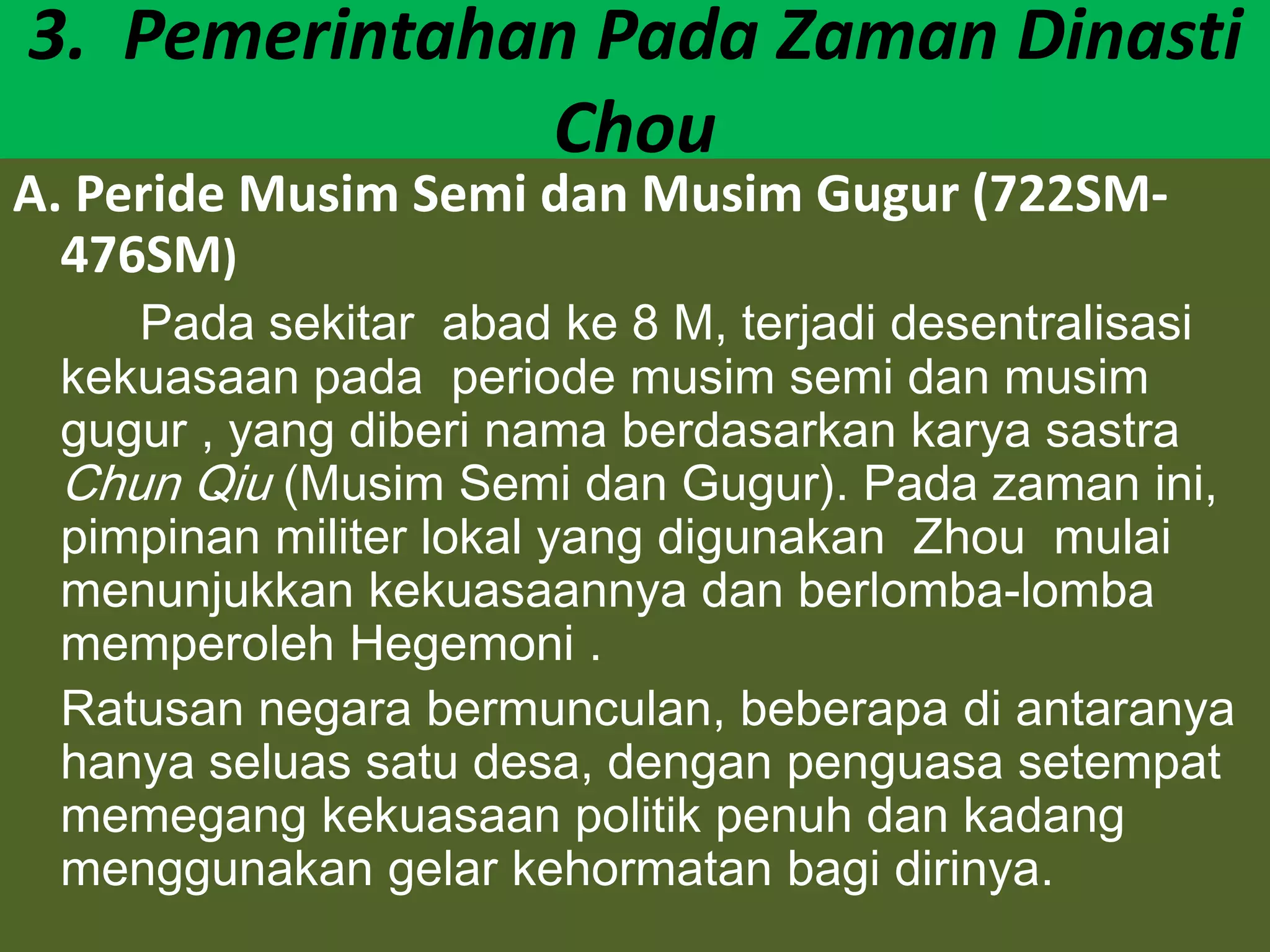 Ppt dinastii chouu fit ri ya dan beny | PPT