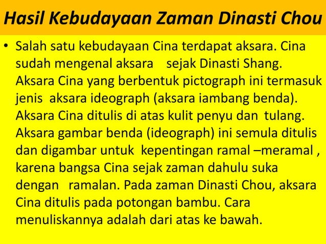 Ppt dinastii chouu fit ri ya dan beny | PPT