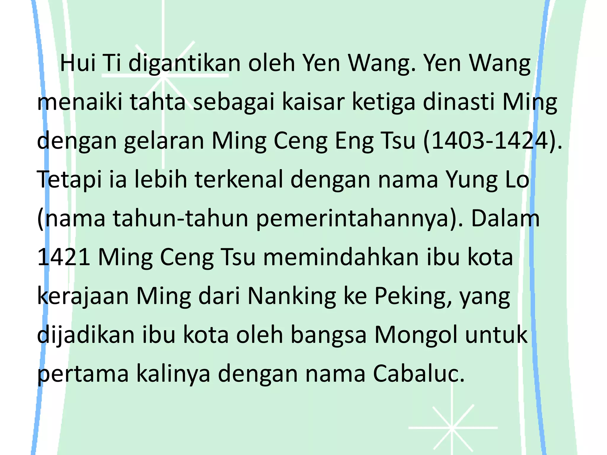 Ppt dinasti ming yuniarti dan rina | PPT