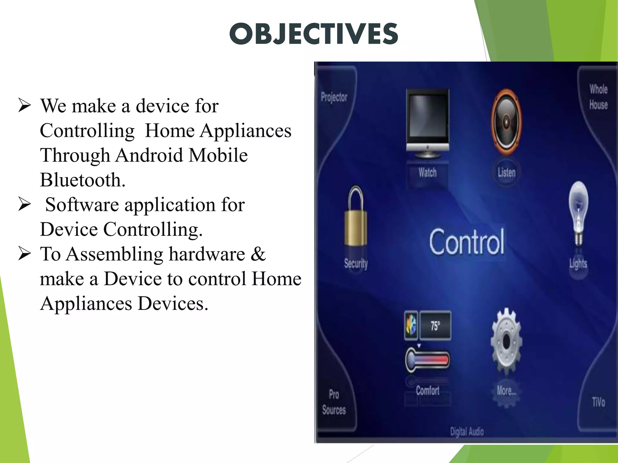 Home Appliances Controlling Mobile through Bluetooth with gantt chart | PPTX