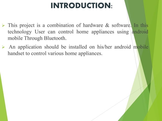 Home Appliances Controlling Mobile through Bluetooth with gantt chart | PPTX | Operating Systems ...