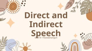 PPT DIRECT AND INDIRECT SPEECH.pptx bahasa inggris | PPTX