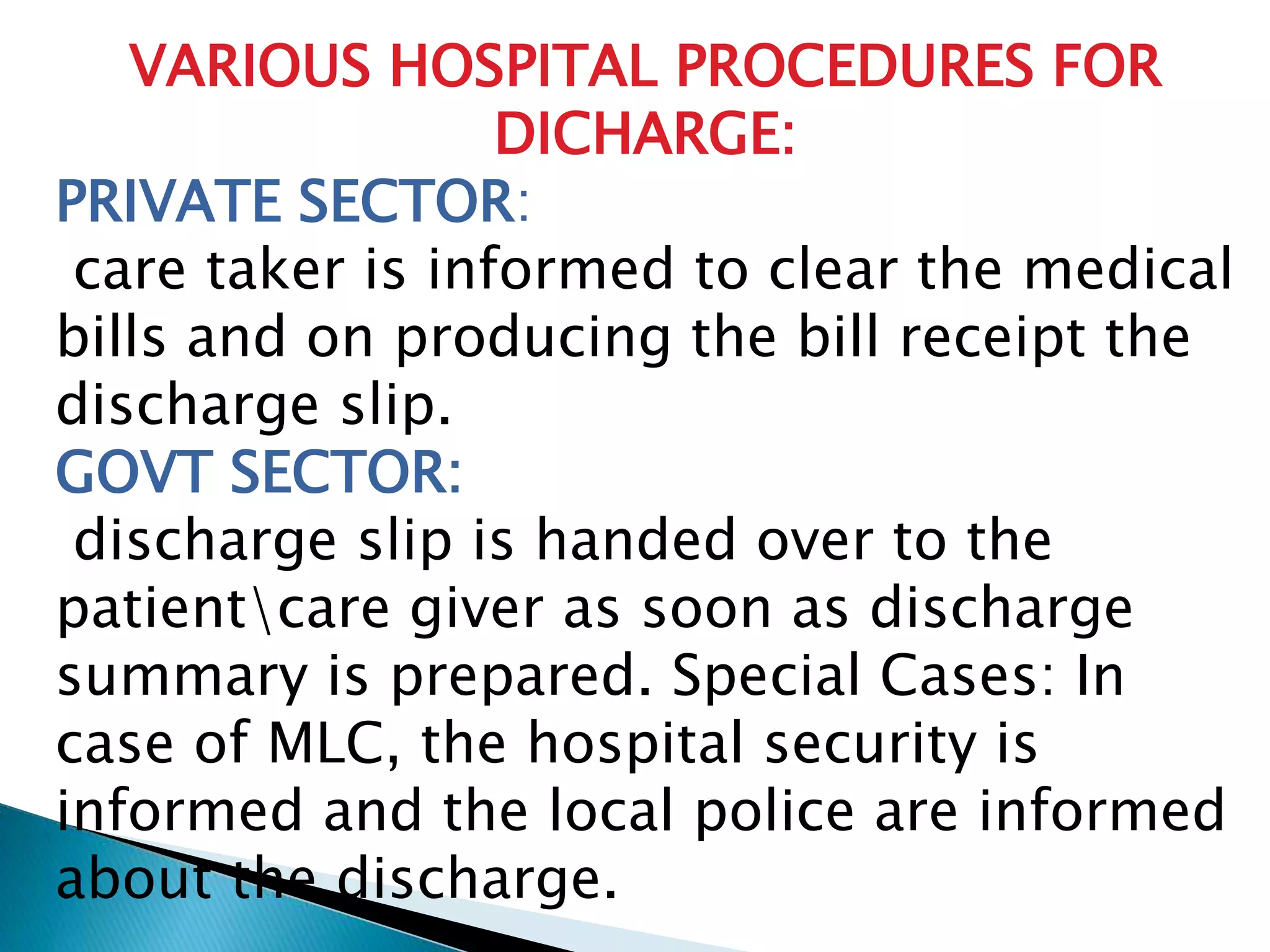 Ppt discharge of the patient | PPTX