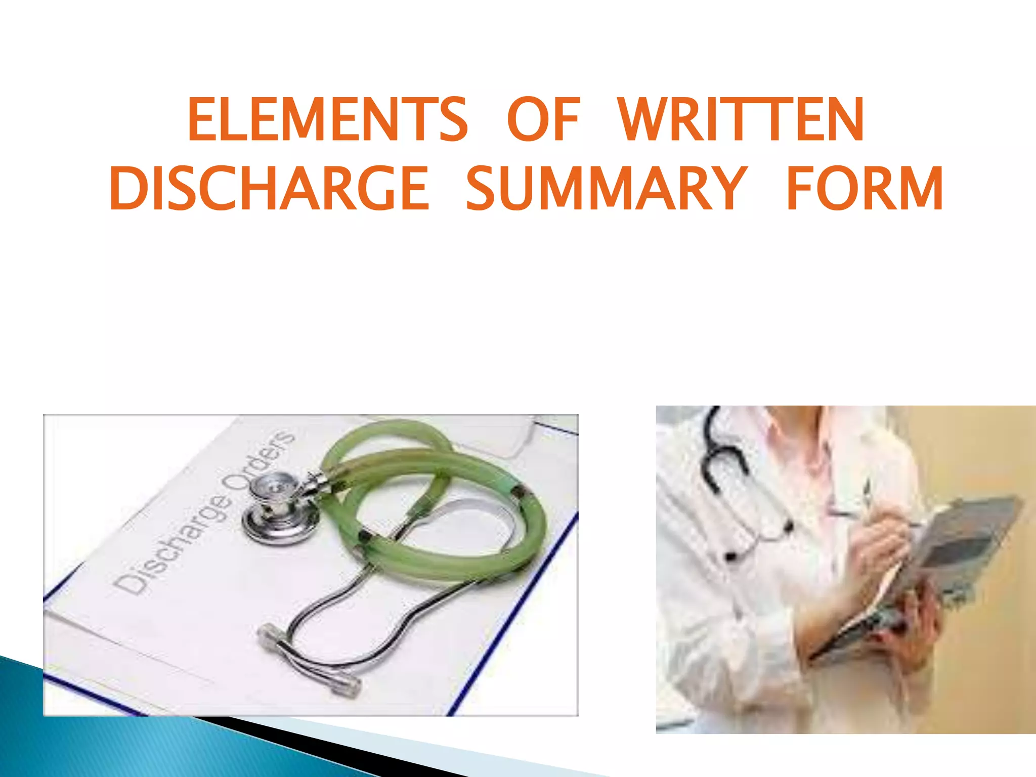 Ppt discharge of the patient | PPTX