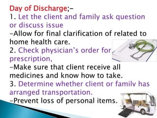 Ppt discharge of the patient | PPTX