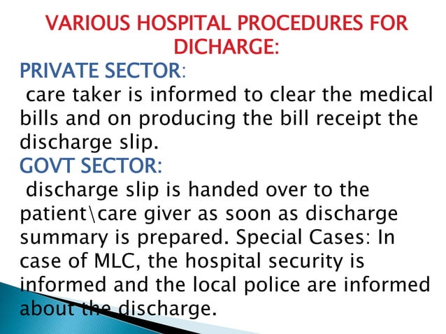 Ppt discharge of the patient | PPTX | Physical Therapy | Wellness