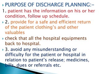 Ppt discharge of the patient | PPTX