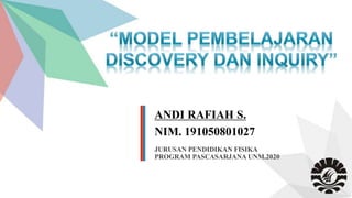Pembelajaran Discovery Learning | PPTX