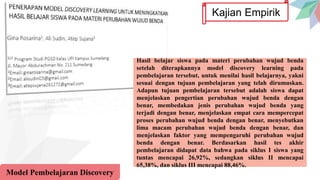 Pembelajaran Discovery Learning | PPTX
