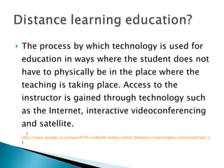 Ppt Distance Learning At Coventry University | PPT