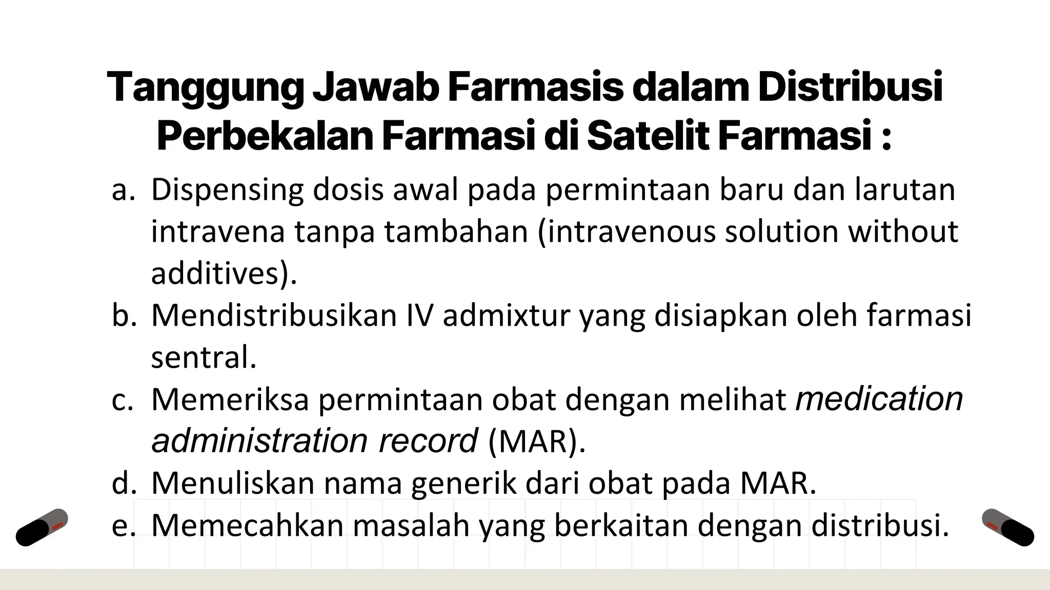 distribusi obat farmasi manfar rumah sakit | PPTX