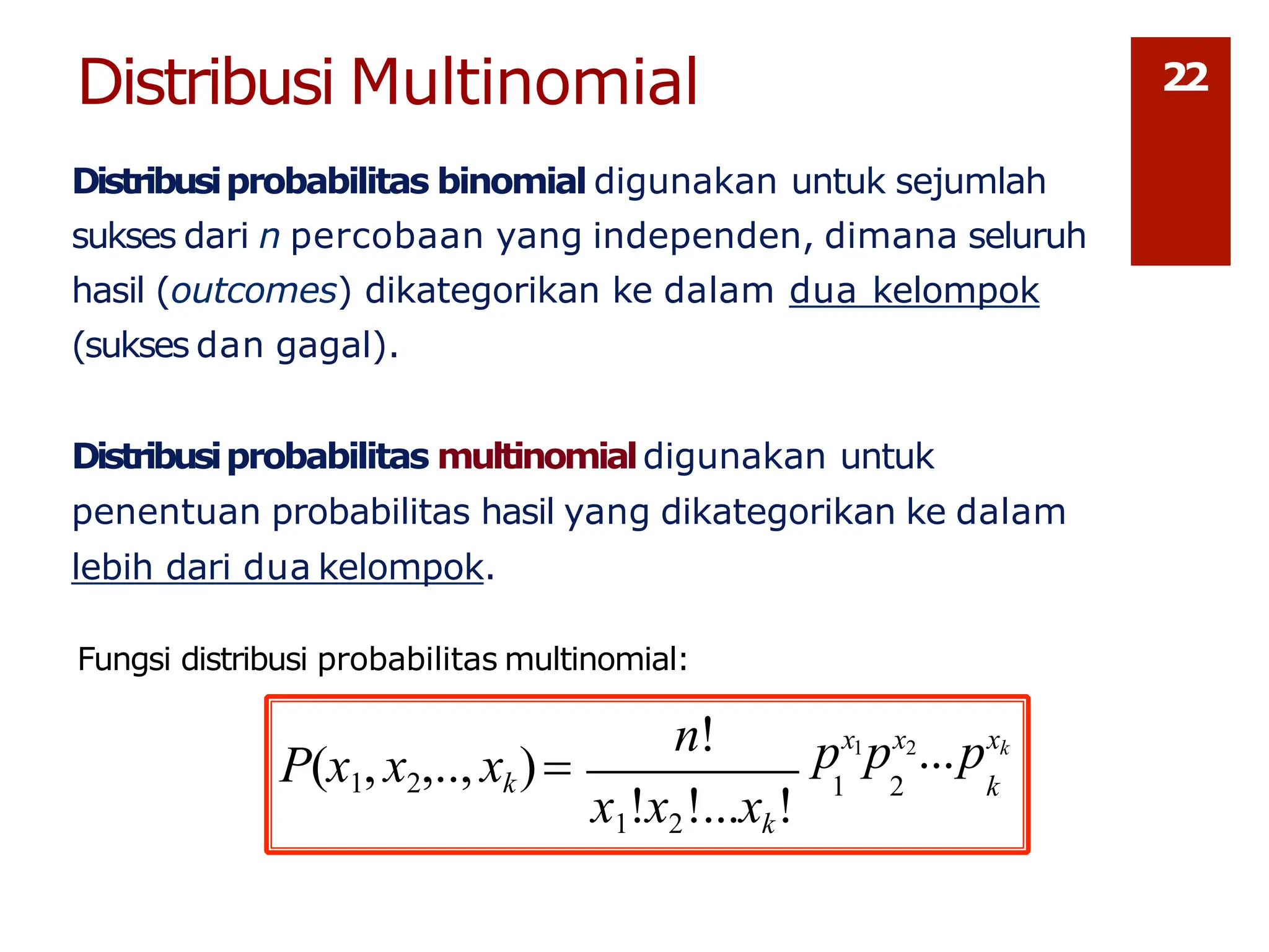 PPT DISTRIBUSI LINEAR, BINOMIAL UNTUK MAHASISWA S1 | PPT
