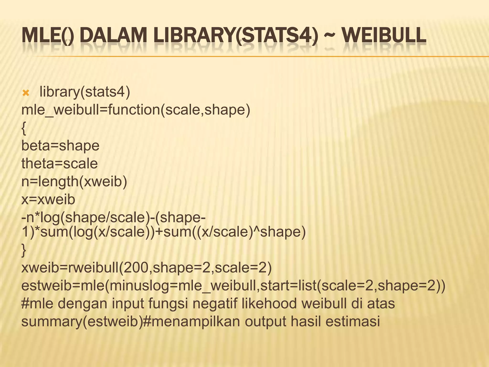 Tabel Normal, MLE Distribusi Normal & Weibull, Grafik Mean & Standar ...