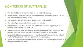 PPT DIVERSITY AND ABUNDANCE OF BUTTERFLIES IN THATTEKKAD BUTTERFLY PARK ...