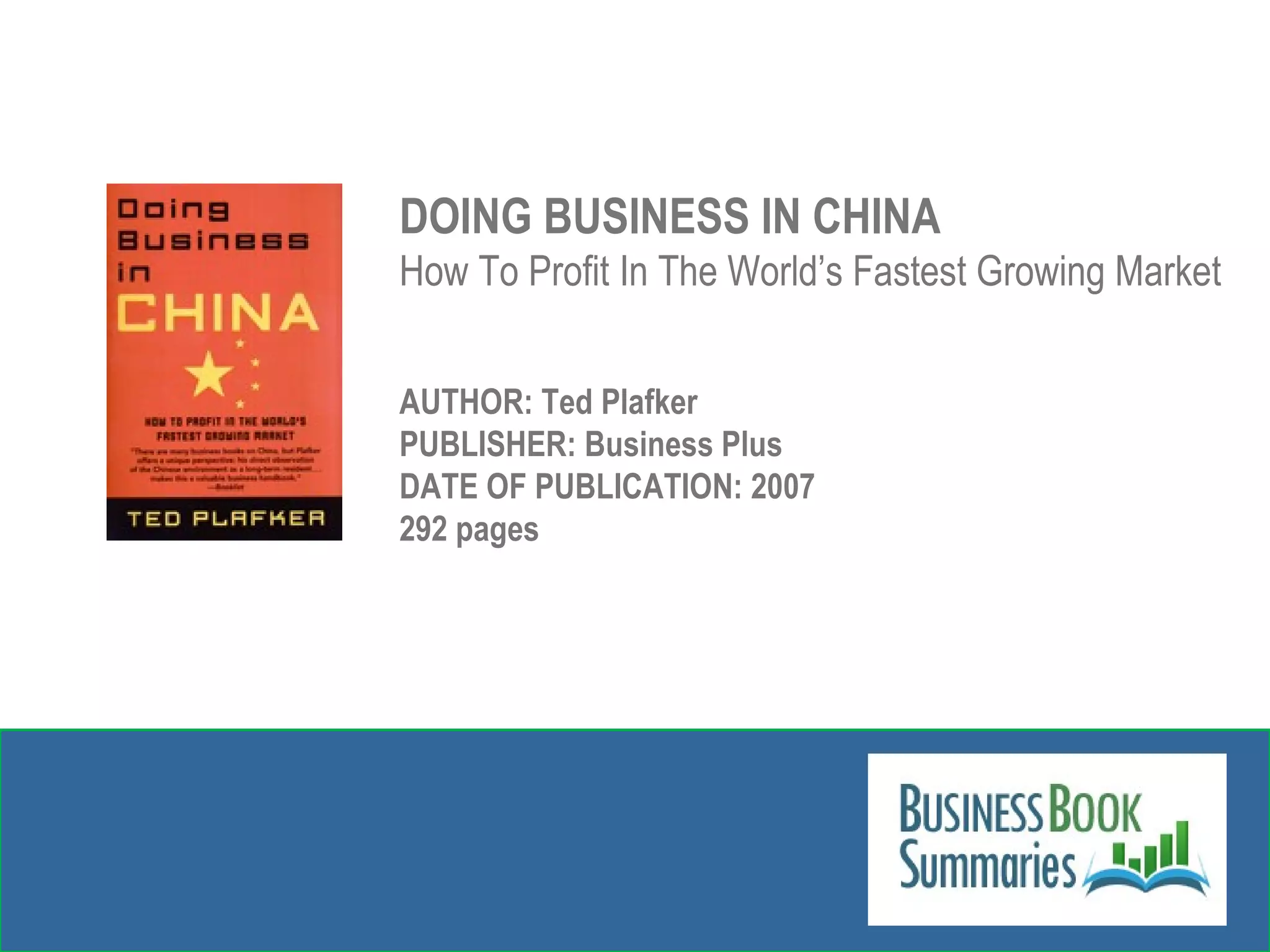 Doing Business in China | PPT
