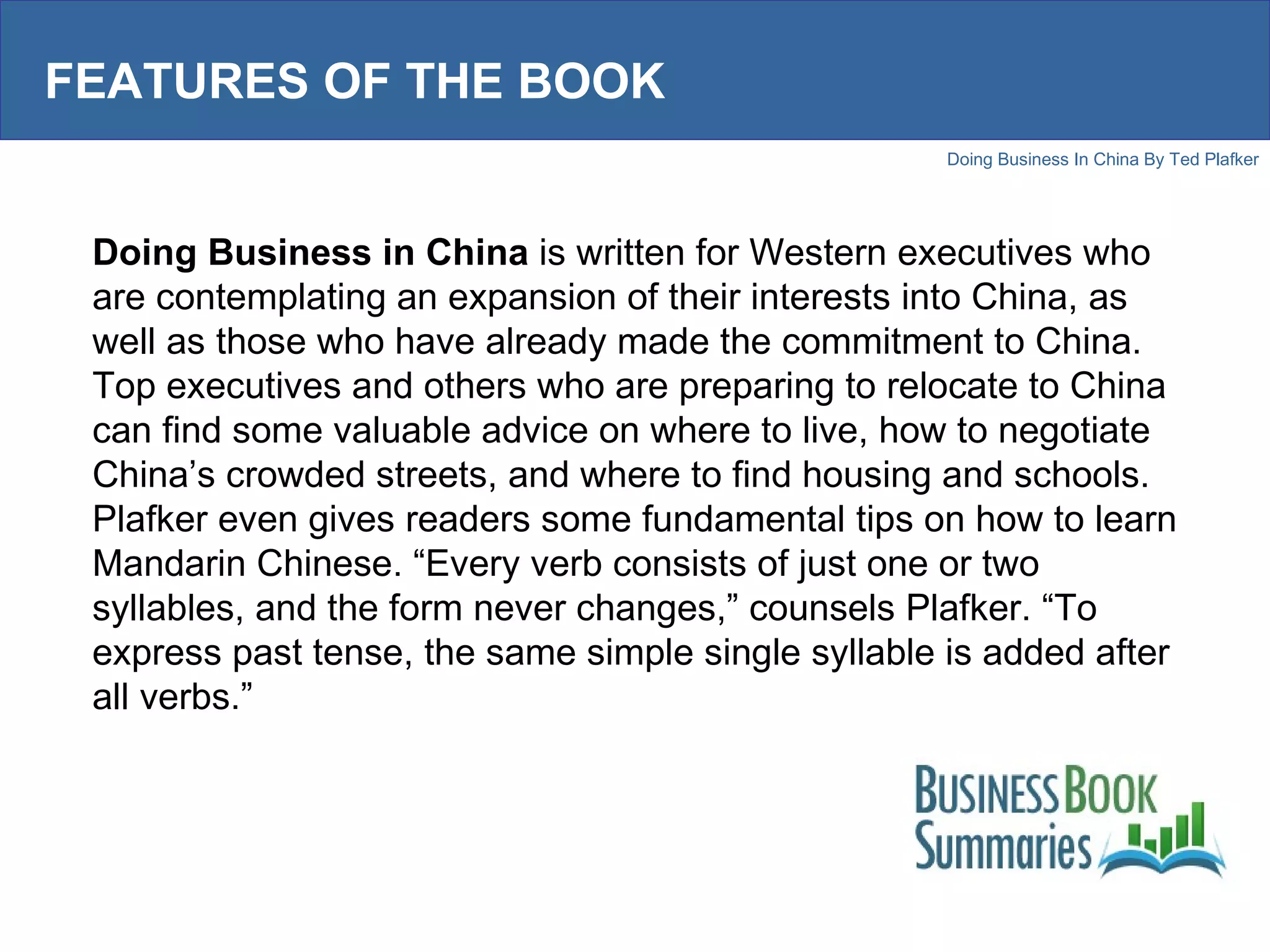 Doing Business in China | PPT