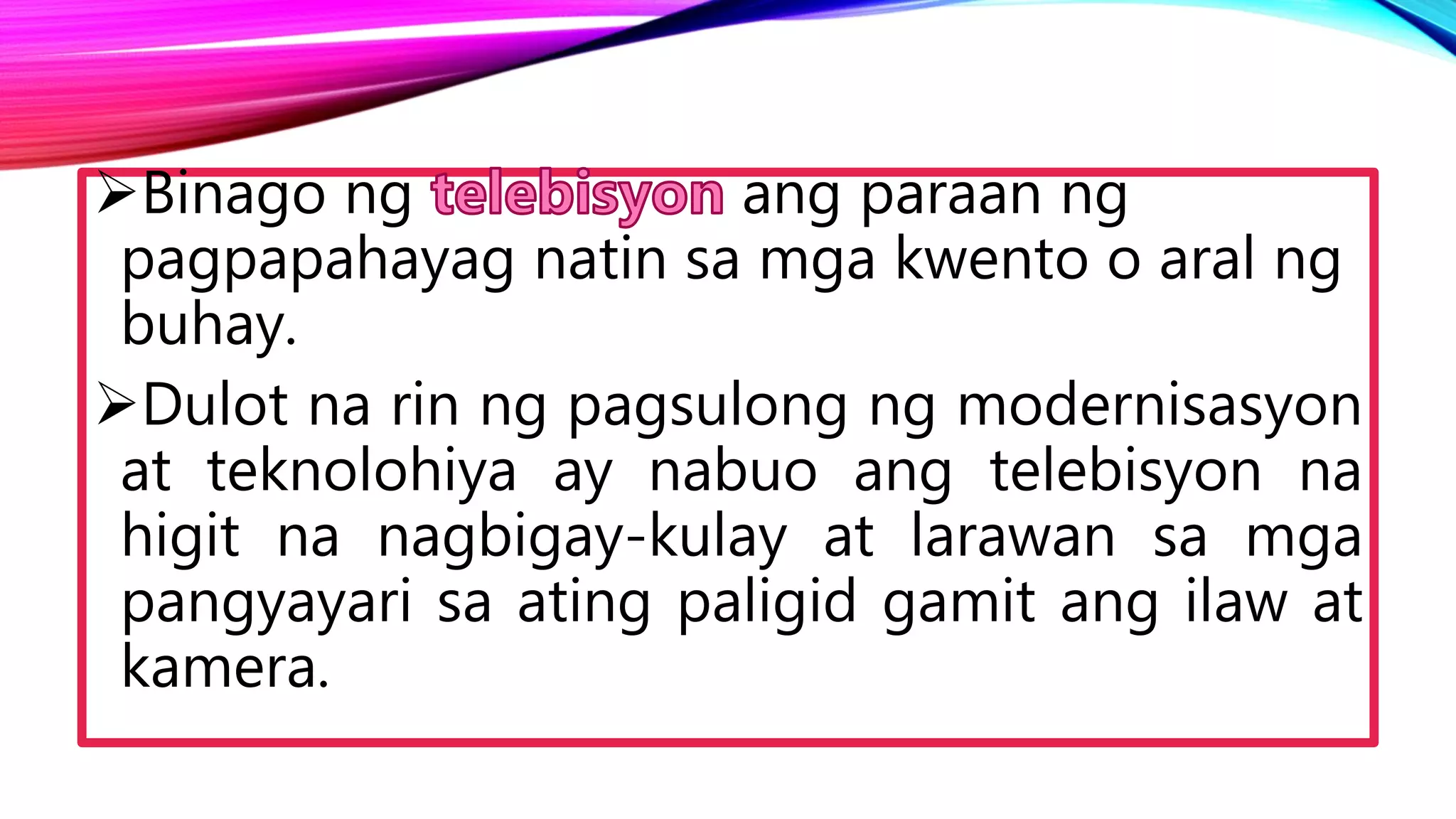 dokumentaryong pantelebisyon | PPTX