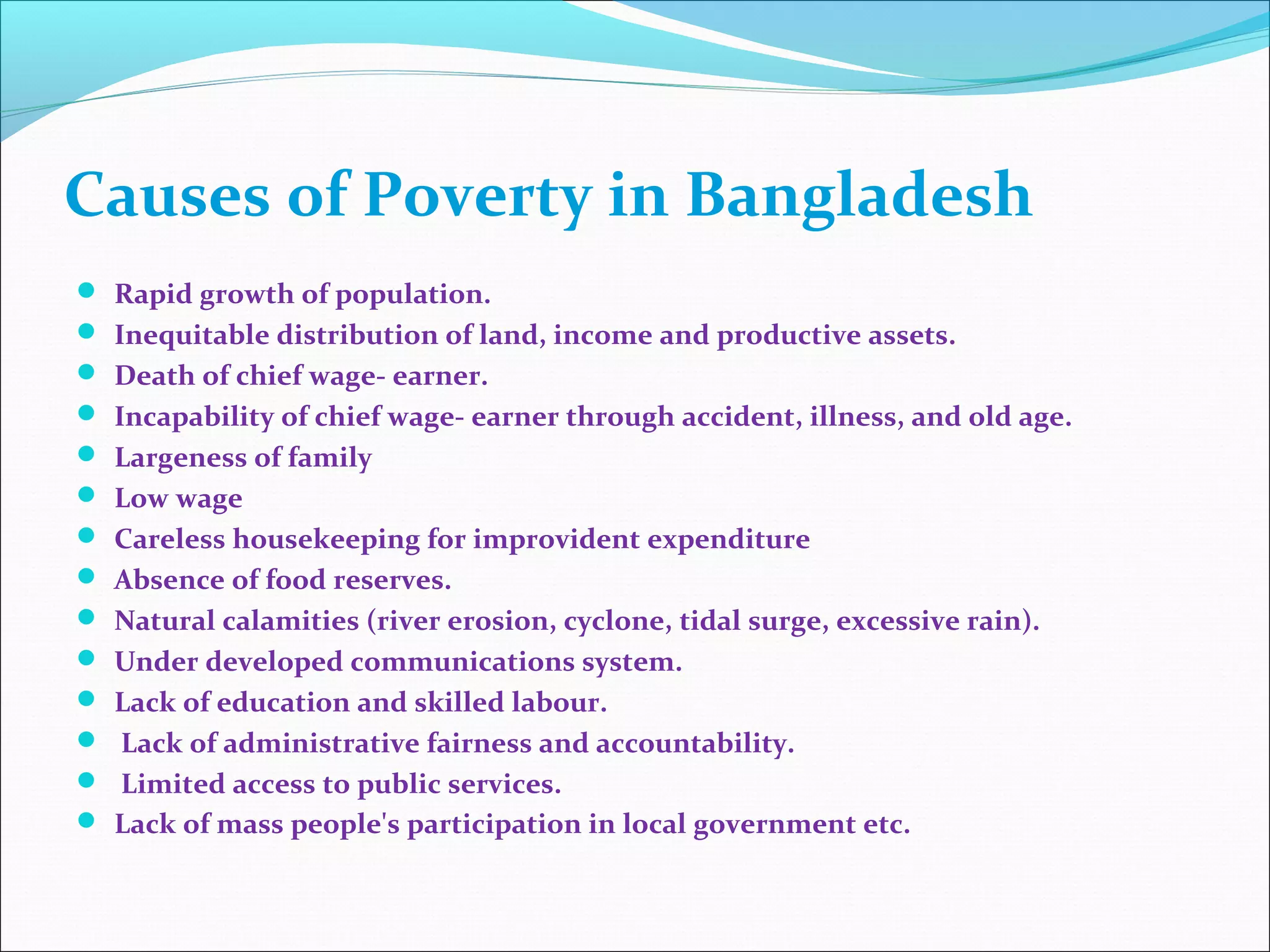 Basic Concept of Poverty In Bangladesh | PPT | Debated Sensitive Social ...