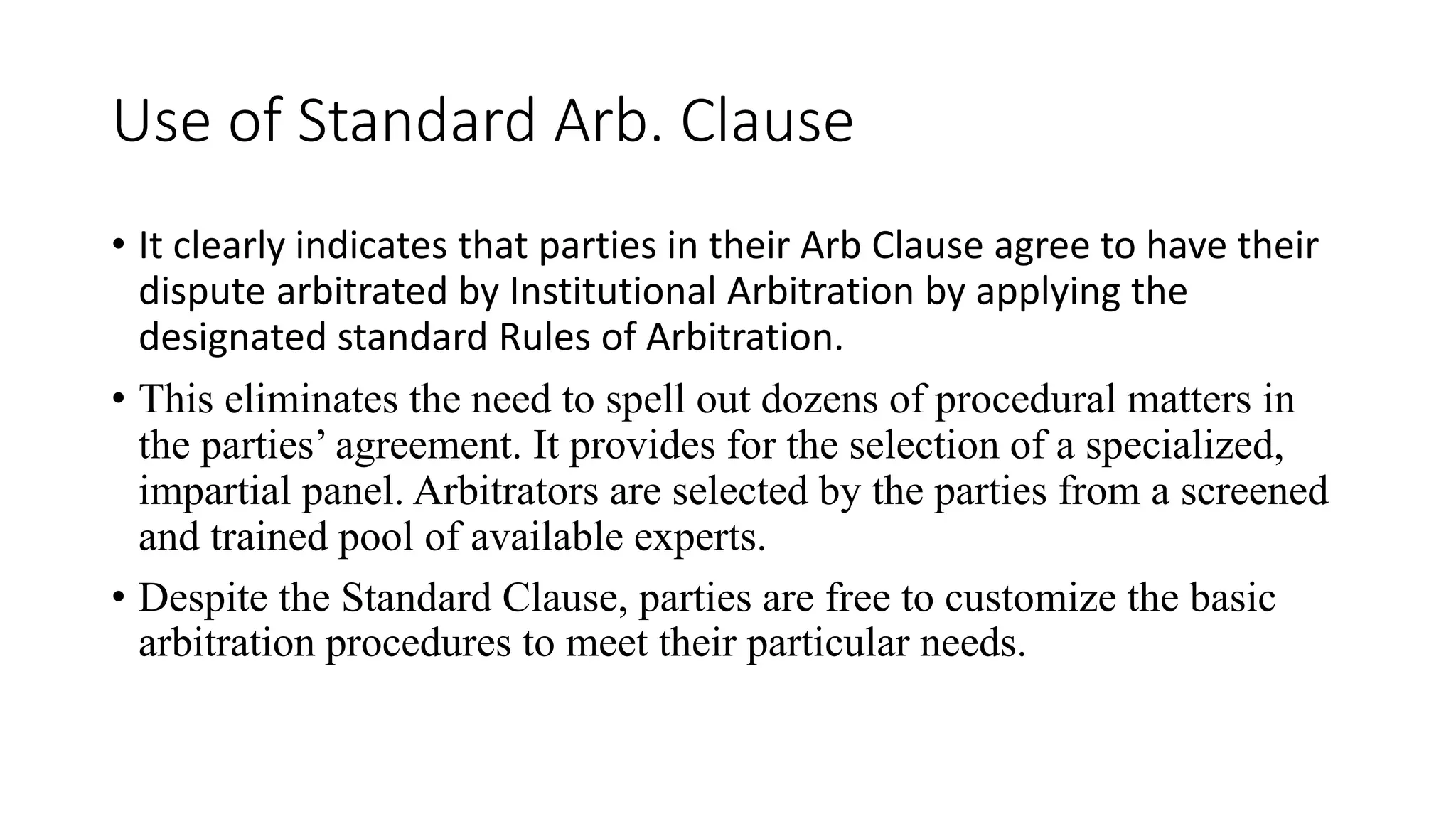 Drafting Arbitration Clause | PPTX