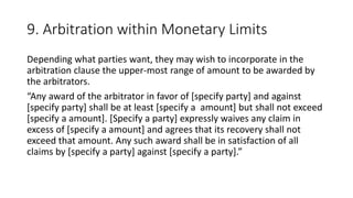 Drafting Arbitration Clause | PPTX
