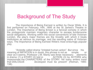 PowerPoint Drama Blog The Importance of Being Earnest by Oscar Wilde | PPT