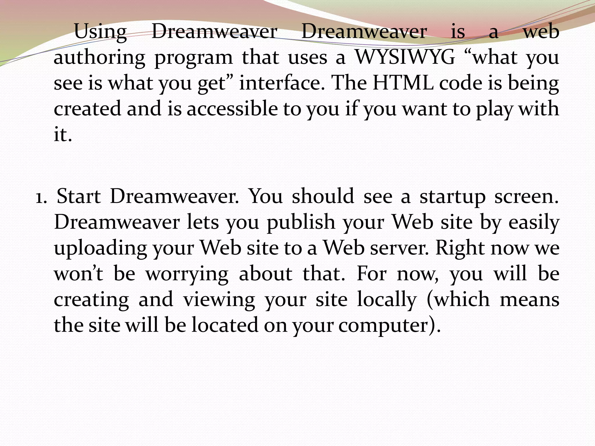 Dreamweaver | PPTX
