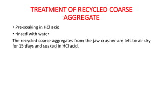 Stress starin behaviour of Recycled aggregate concrete | PPT