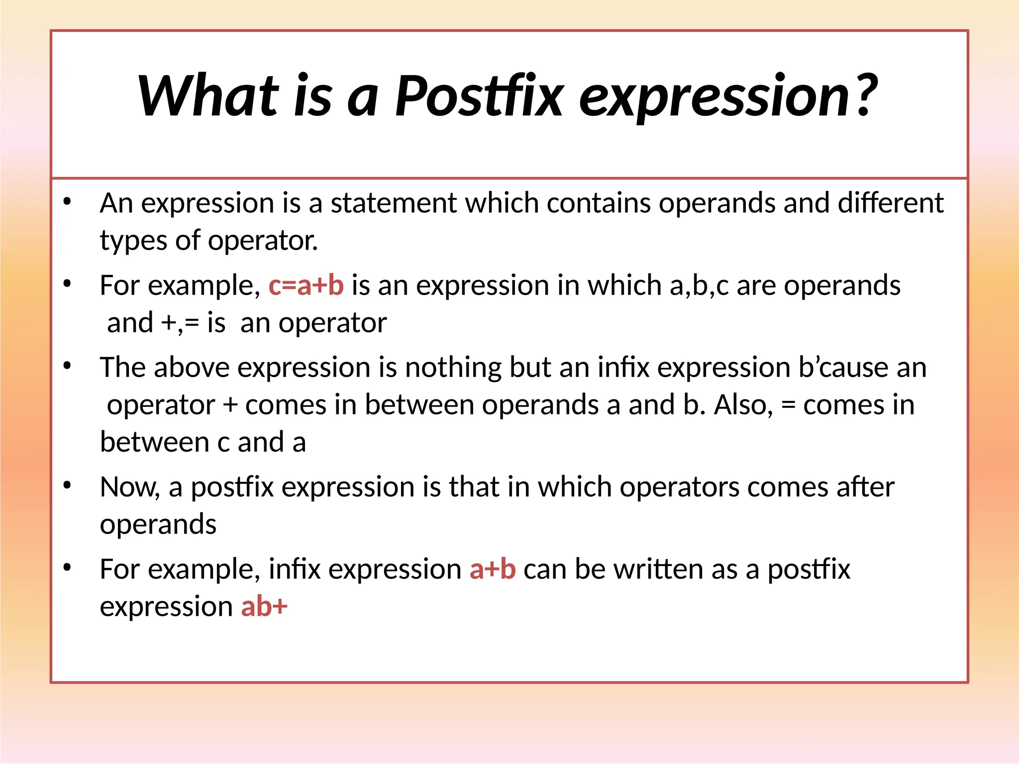 infix to prefix conversion of class 12 s | PPT