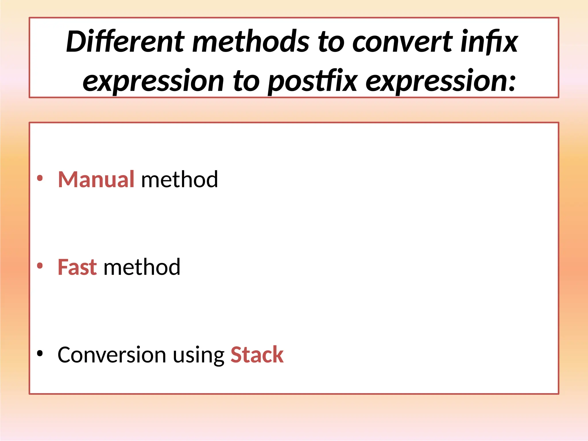 infix to prefix conversion of class 12 s | PPT
