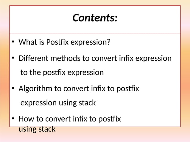 infix to prefix conversion of class 12 s | PPT