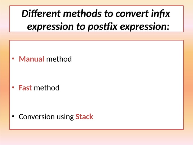 infix to prefix conversion of class 12 s | PPT