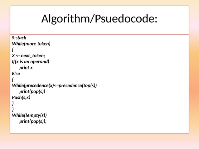 infix to prefix conversion of class 12 s | PPT