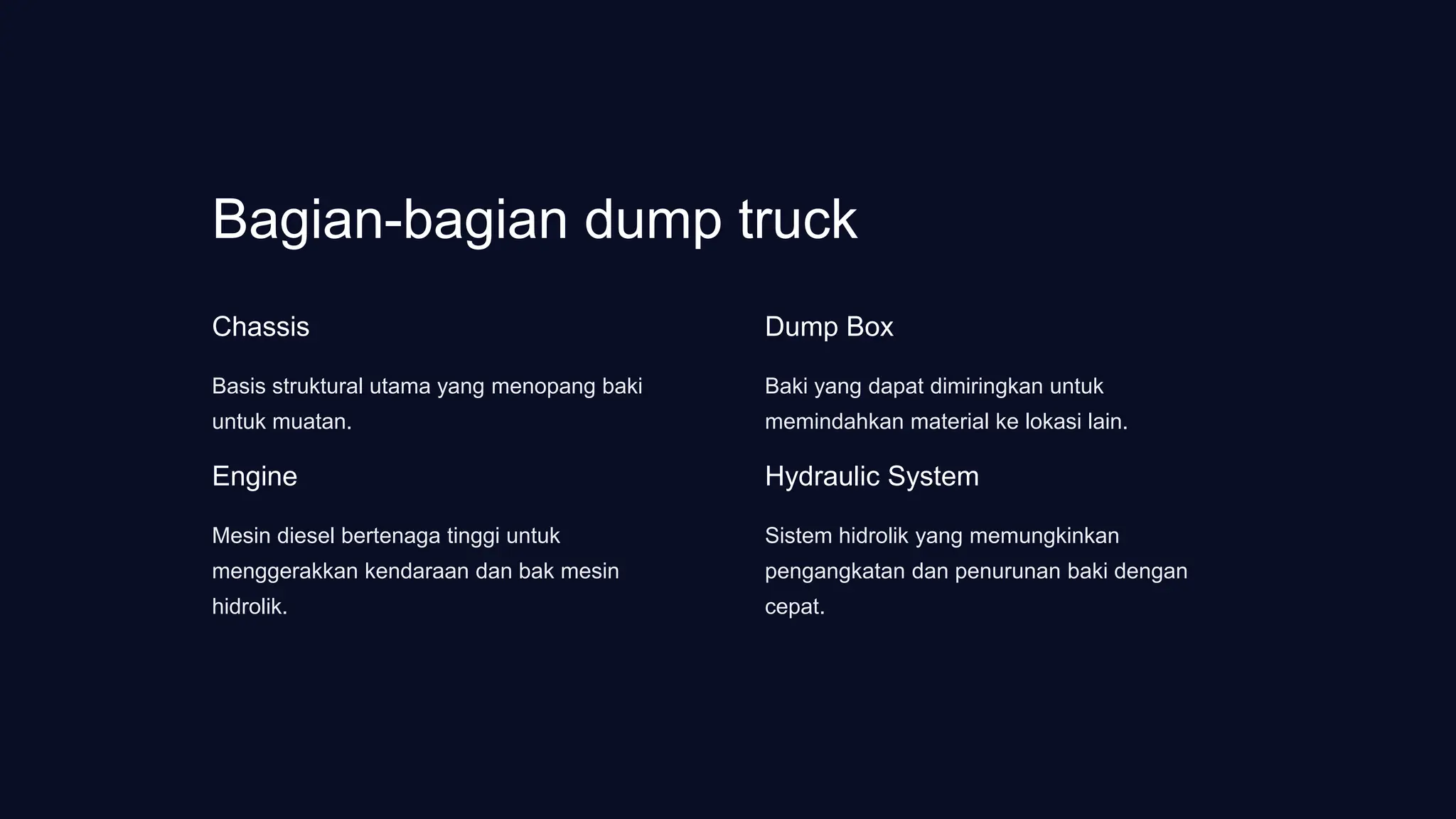 ppt dump truk hafiz and alif.jio3ri2hpptx | PPTX