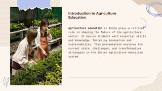 Scenario of Agricultural Education System in India | PDF