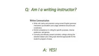 Designing Writing Assignments | PPT