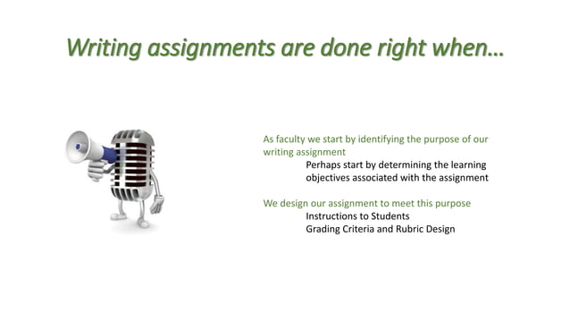 Designing Writing Assignments | PPT