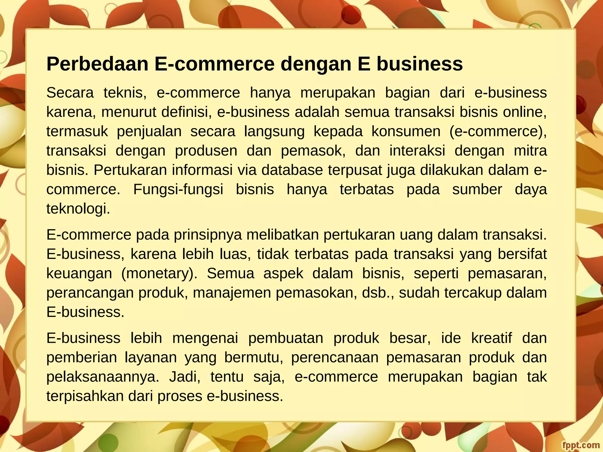 E-Commerce dan E-Business | PPT