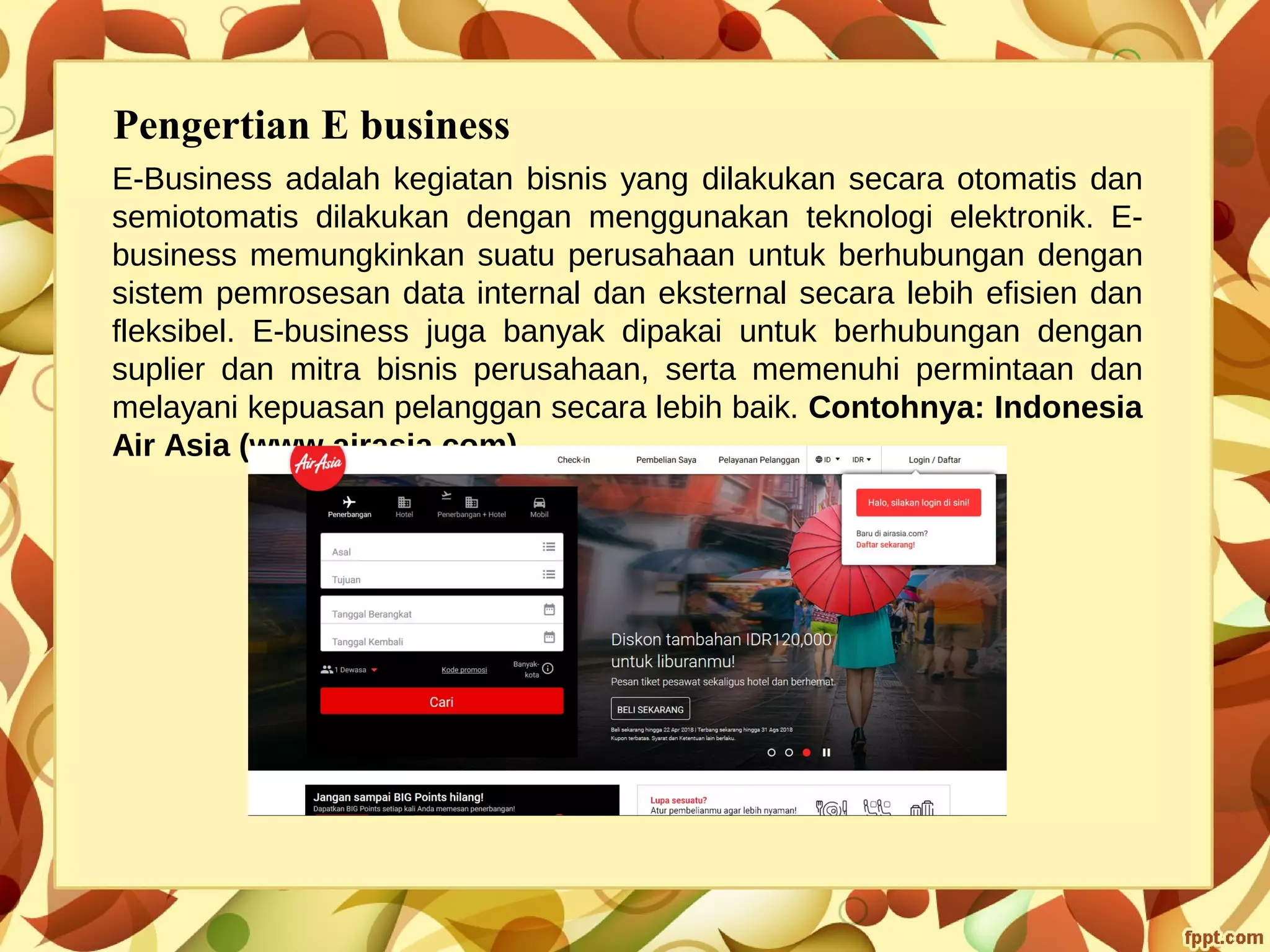 Ppt e commerce &e-business | PPT